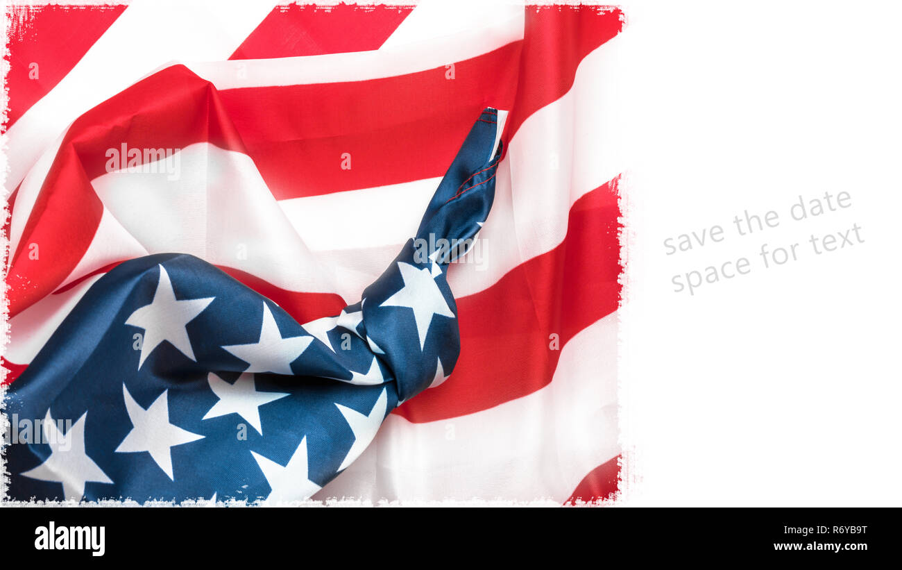 American flag with knot Stock Photo - Alamy