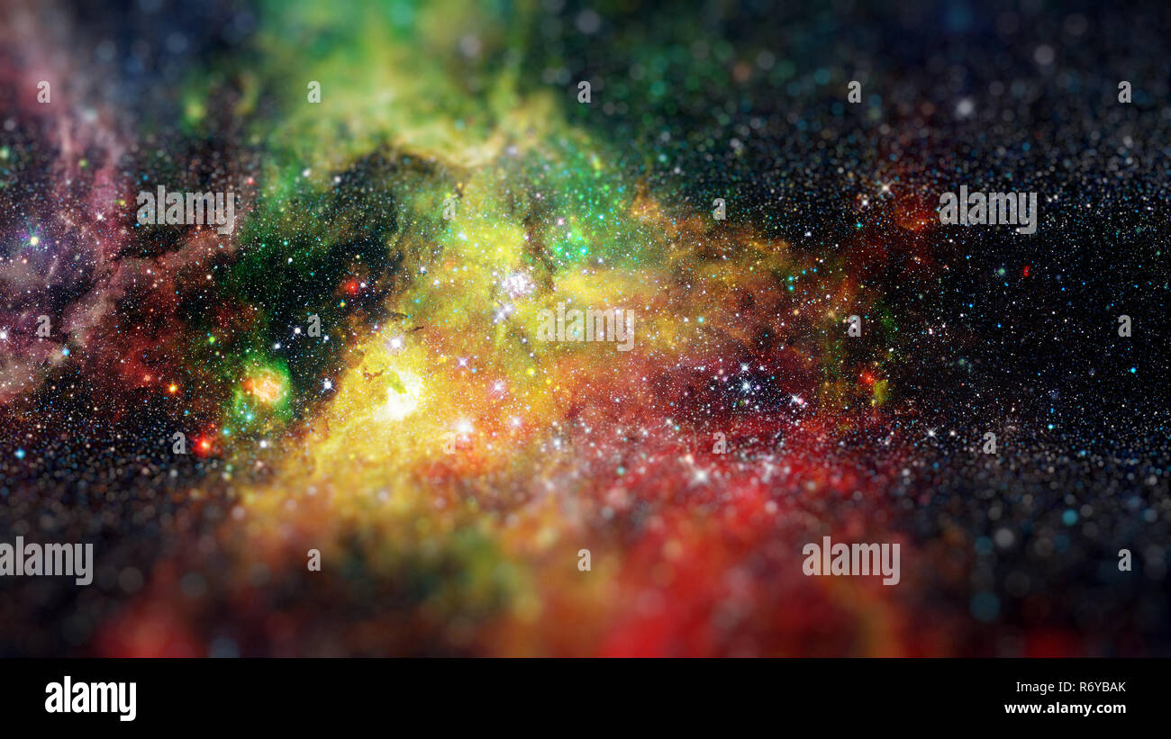 Abstract bright colorful universe. Elements of this image furnished by ...