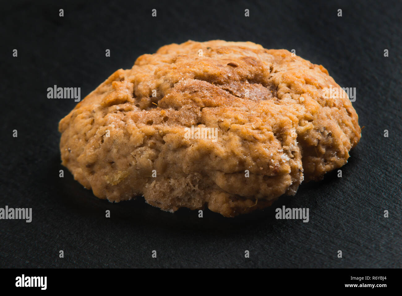 Bollos de chicharron, typical spanish pastry on black background Stock ...