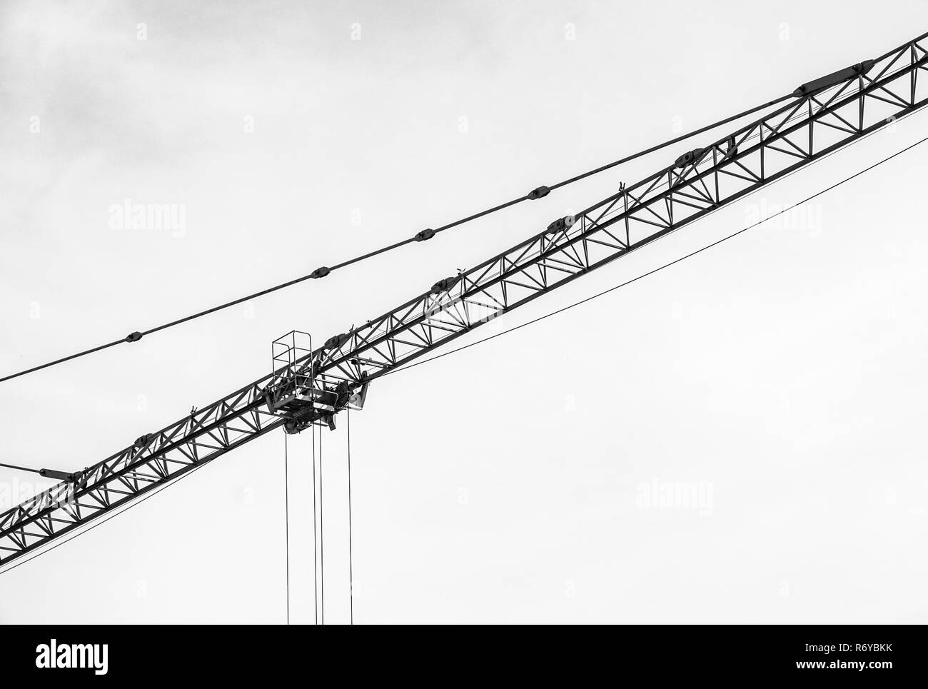 Yellow tower crane Black and White Stock Photos & Images - Alamy