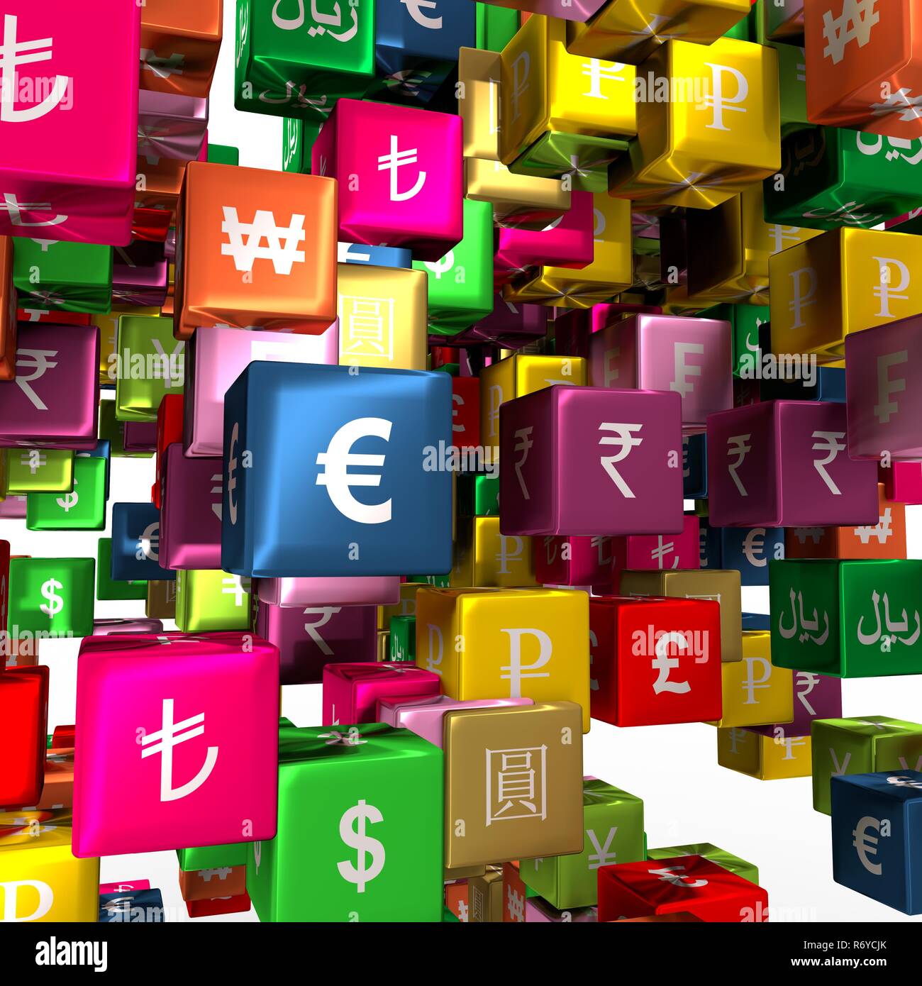 Currency symbols on floating boxes Stock Photo - Alamy Currency symbols on floating boxes Stock Photo - Alamy