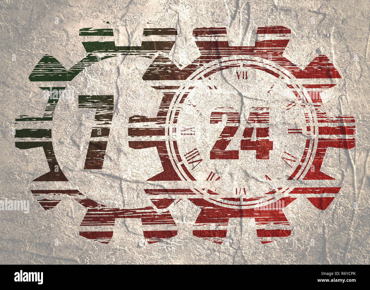 timing symbol 7 and 24 Stock Photo - Alamy