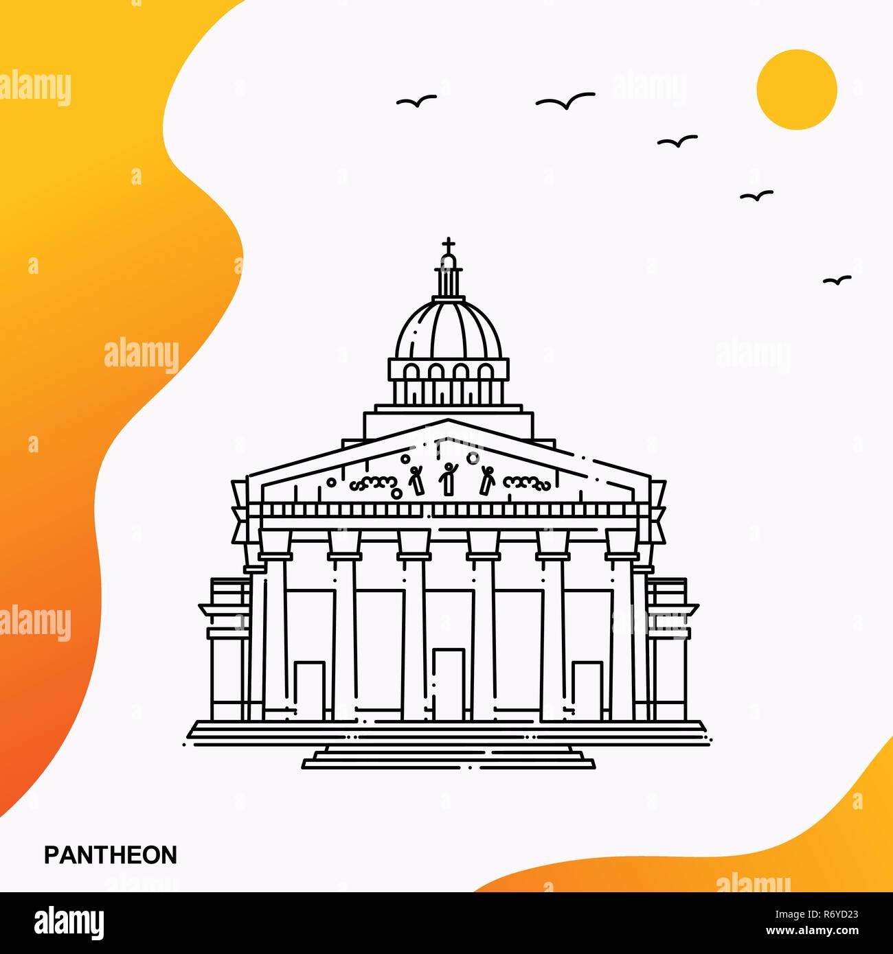 Pantheon paris facade Stock Vector Images - Alamy