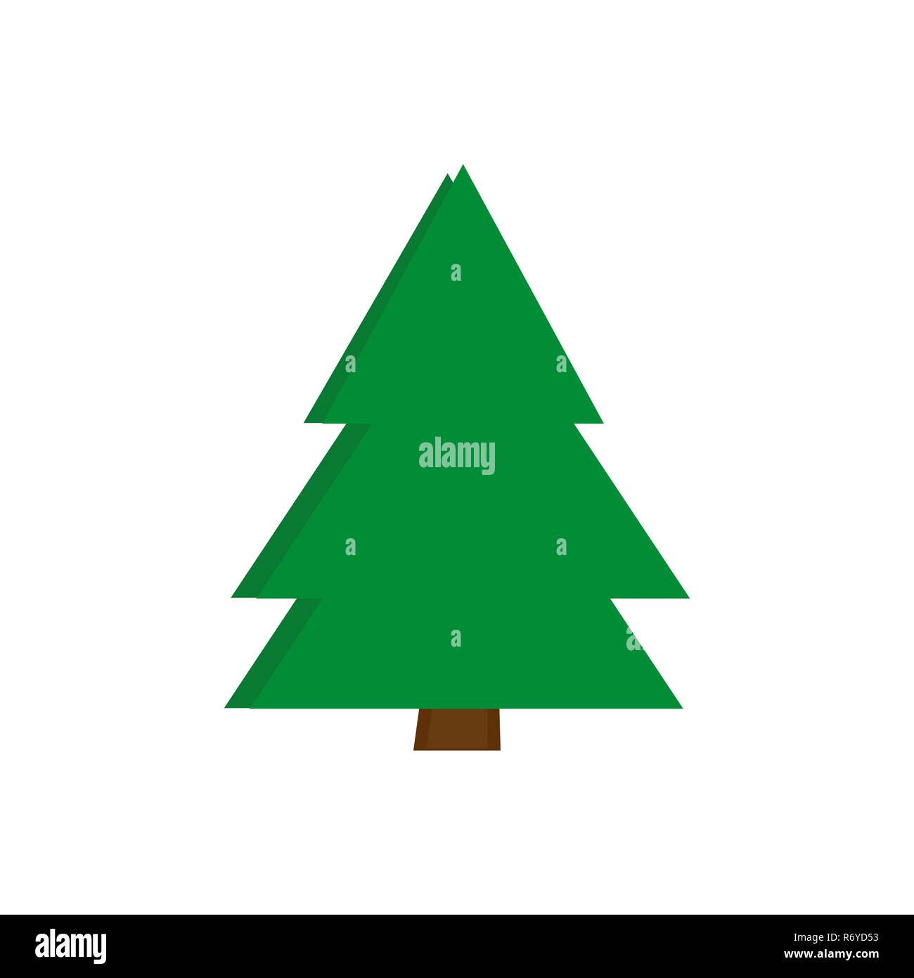 Christmas trees icon green, vector simple design. Symbol of fir-tree ...