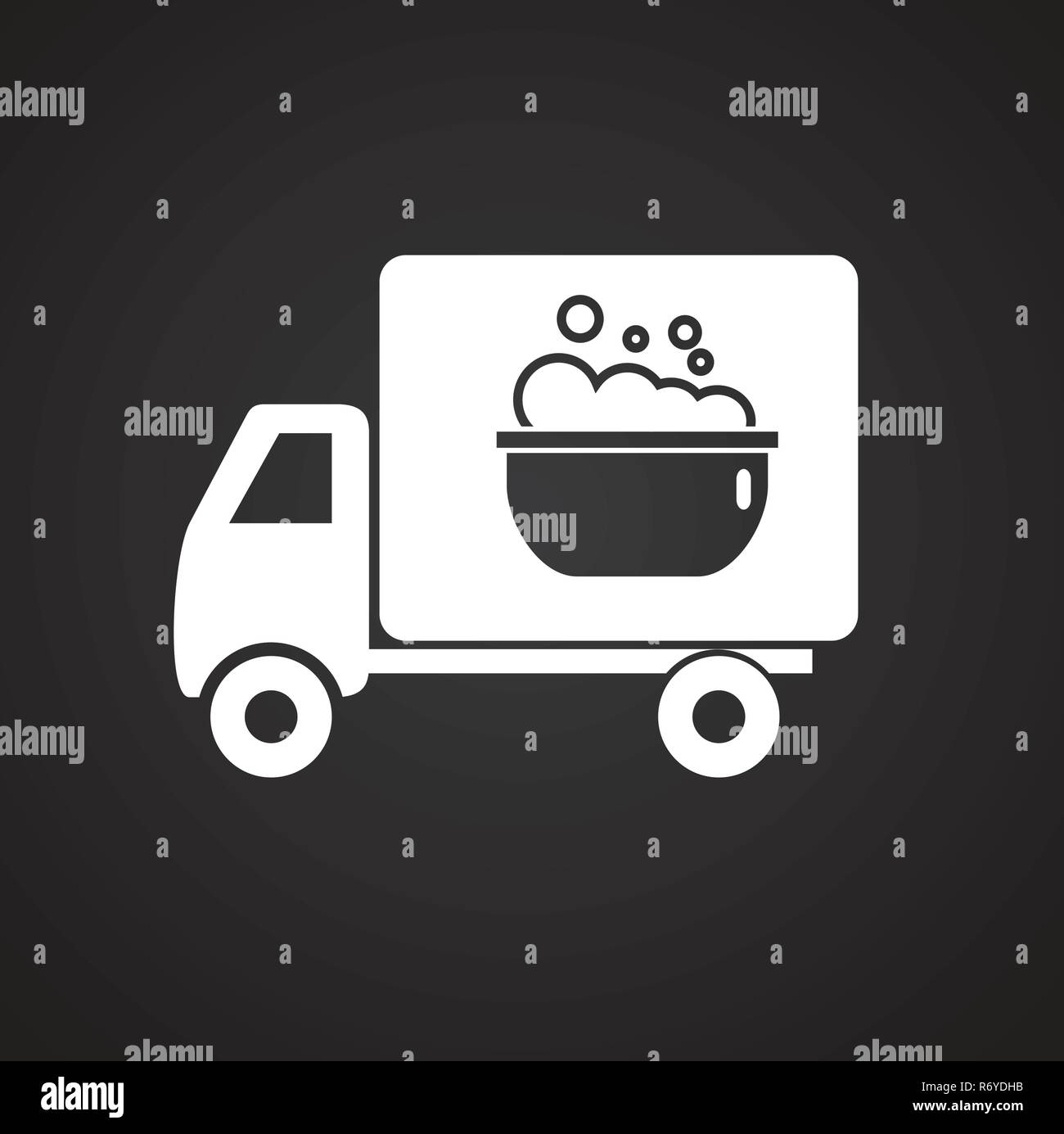 Laundry truck icon on white background for graphic and web design ...