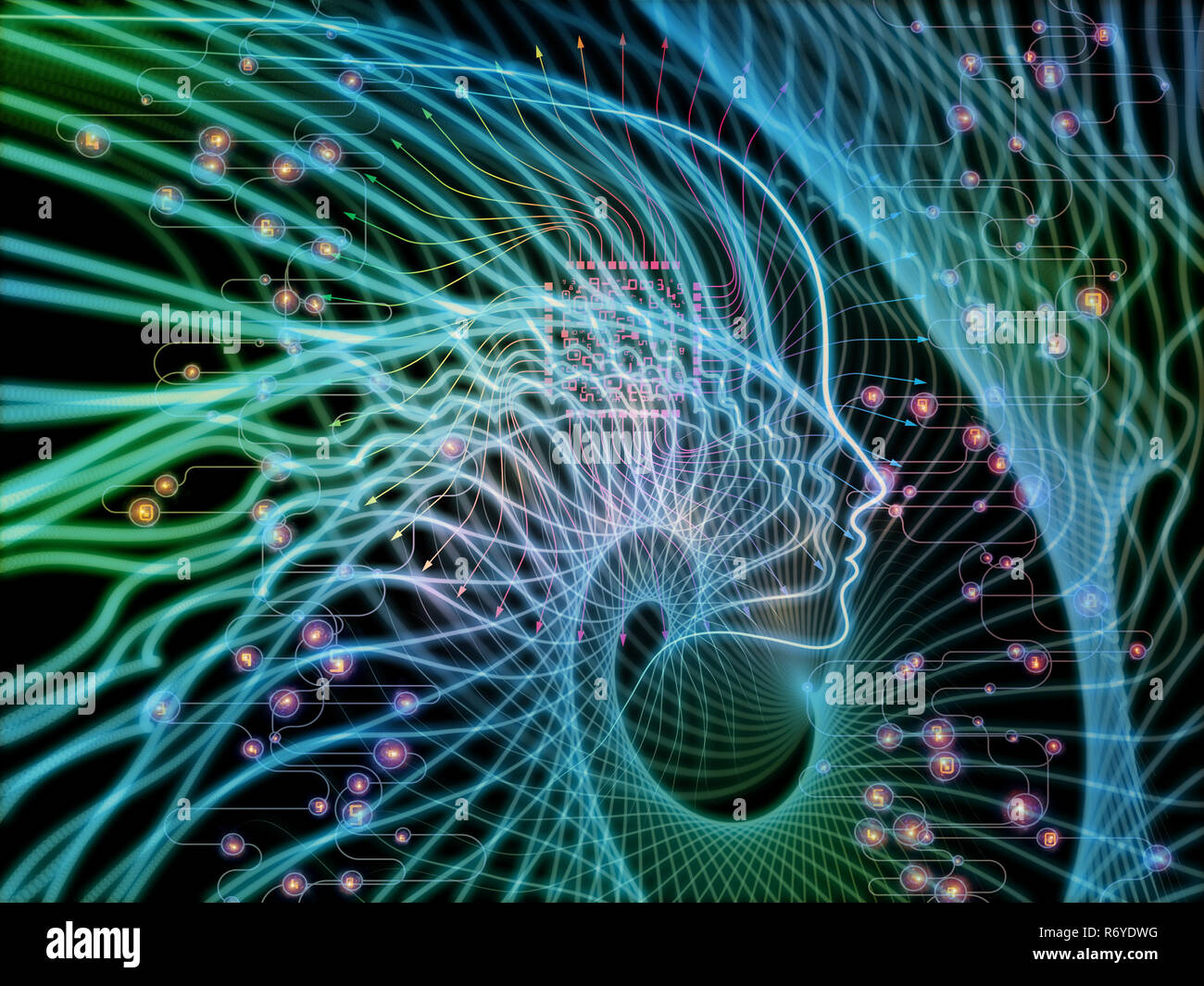 Glow of Machine Consciousness Stock Photo - Alamy