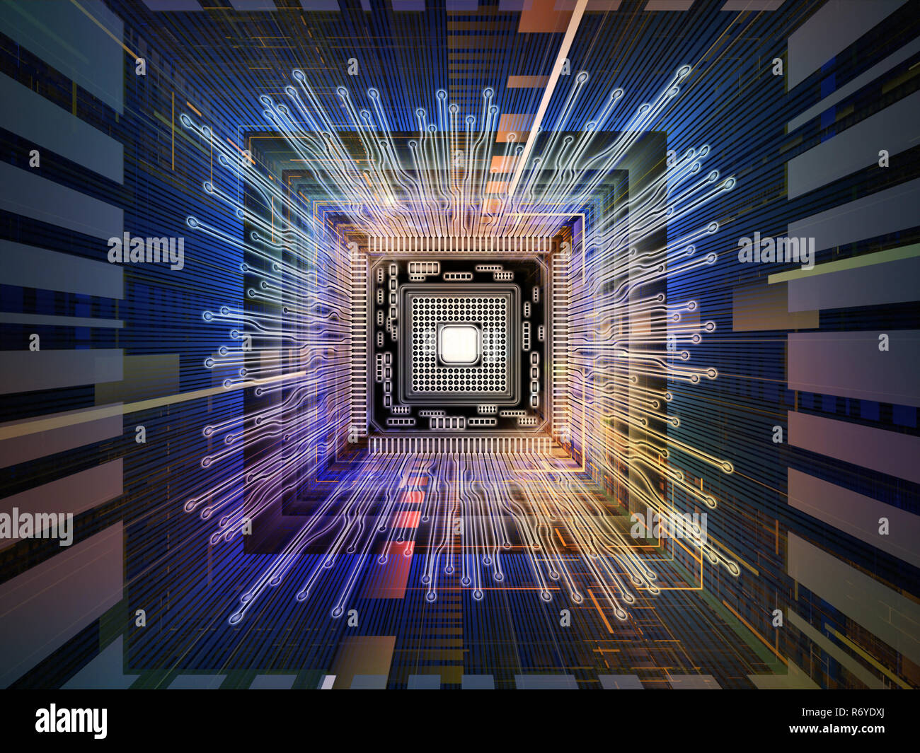 Inner Life of Digital Processor Stock Photo - Alamy