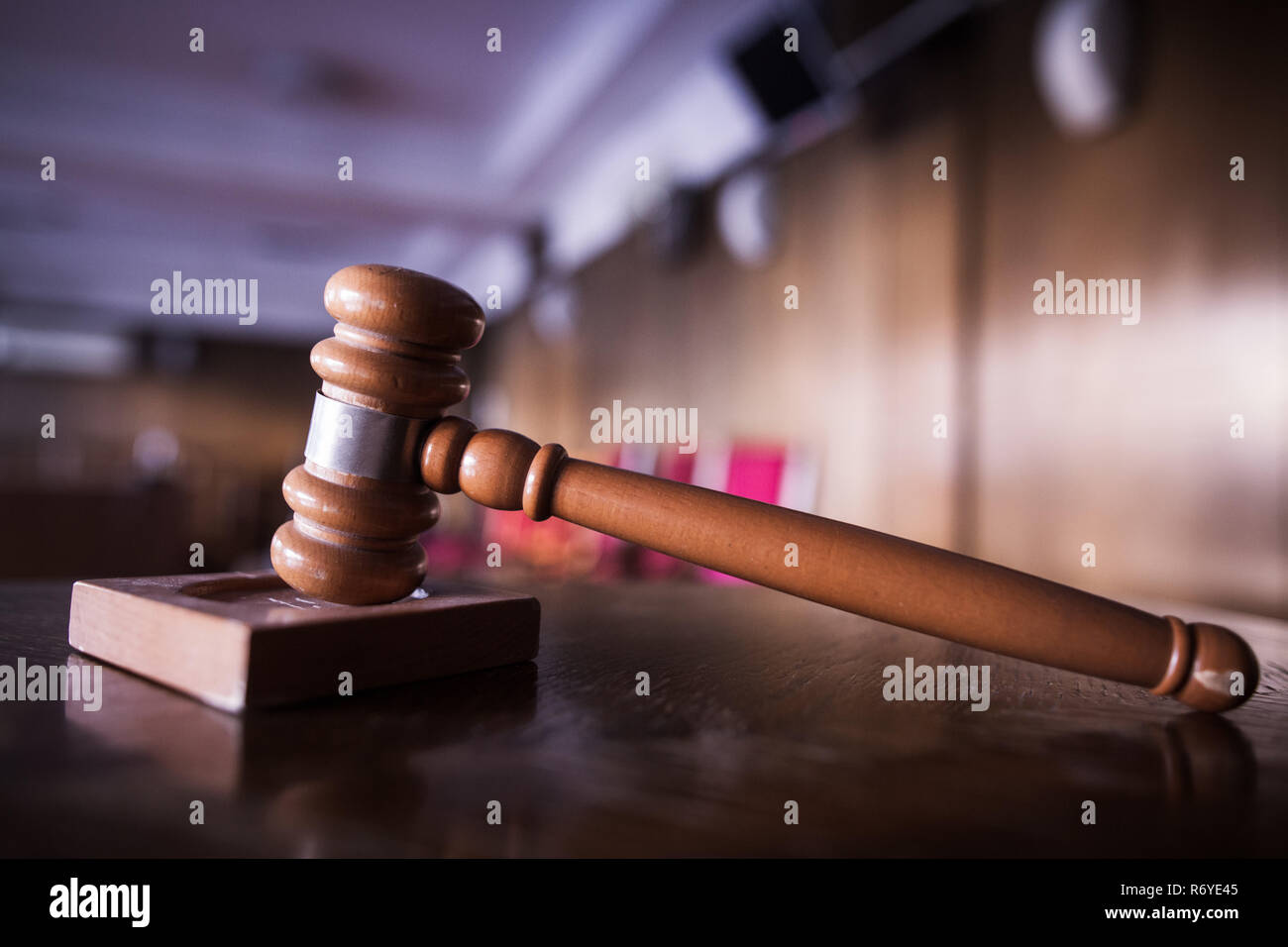Hammer in a courtroom Stock Photo - Alamy