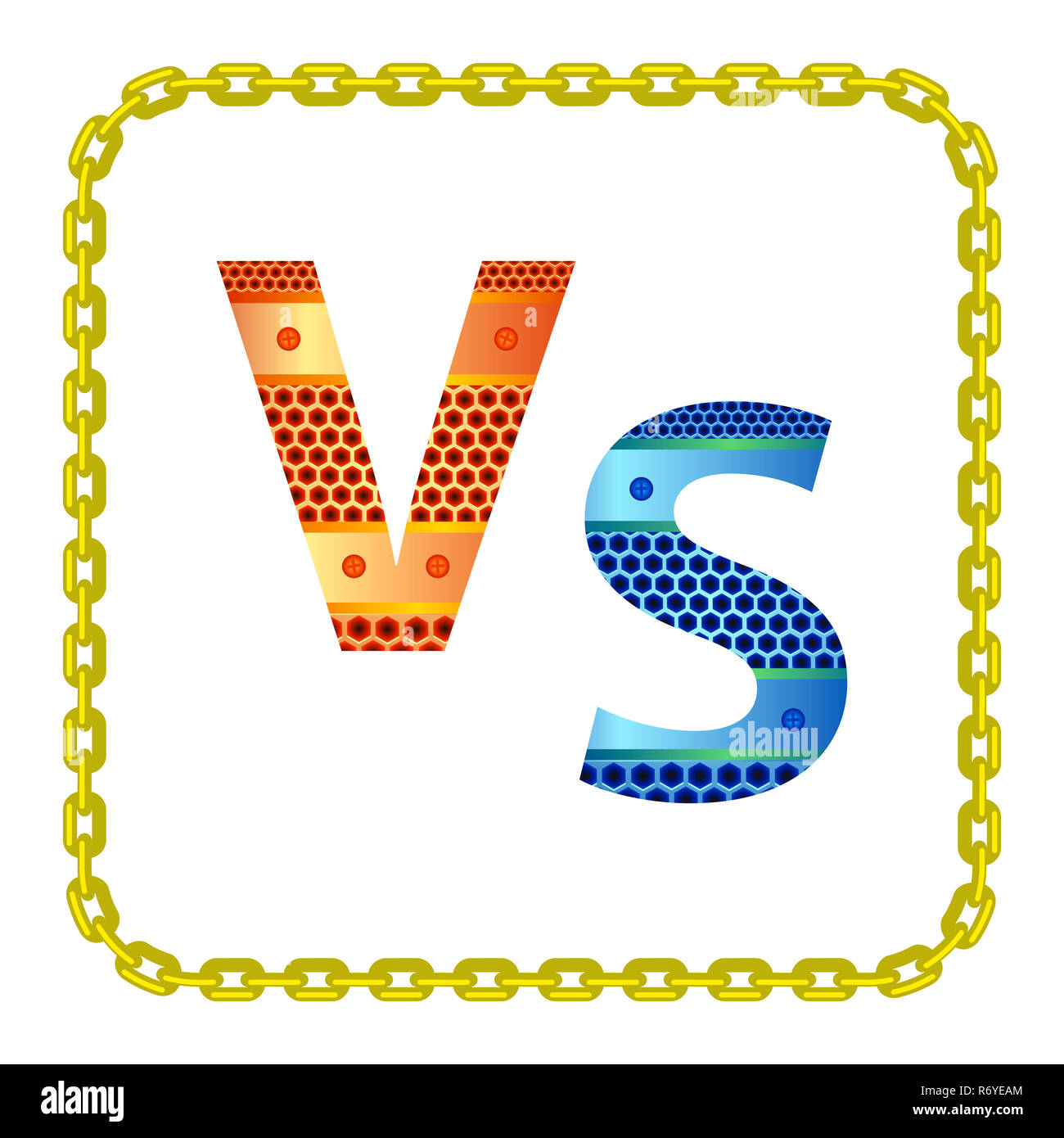 Concept of Confrontation, Final Fighting. Versus VS Letters Fight ...