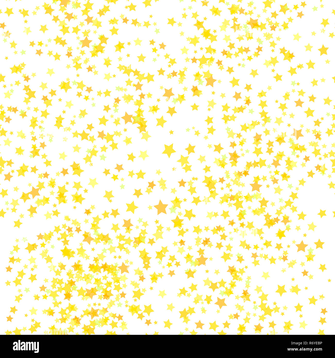 Set of Yellow Stars. Seamless Starry Pattern Stock Photo - Alamy
