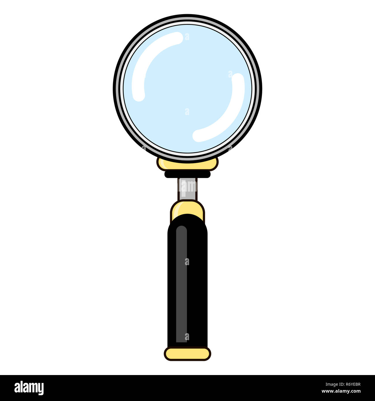 Magnifying Glass with Reflection. Magnify Icon in Flat Style Design ...