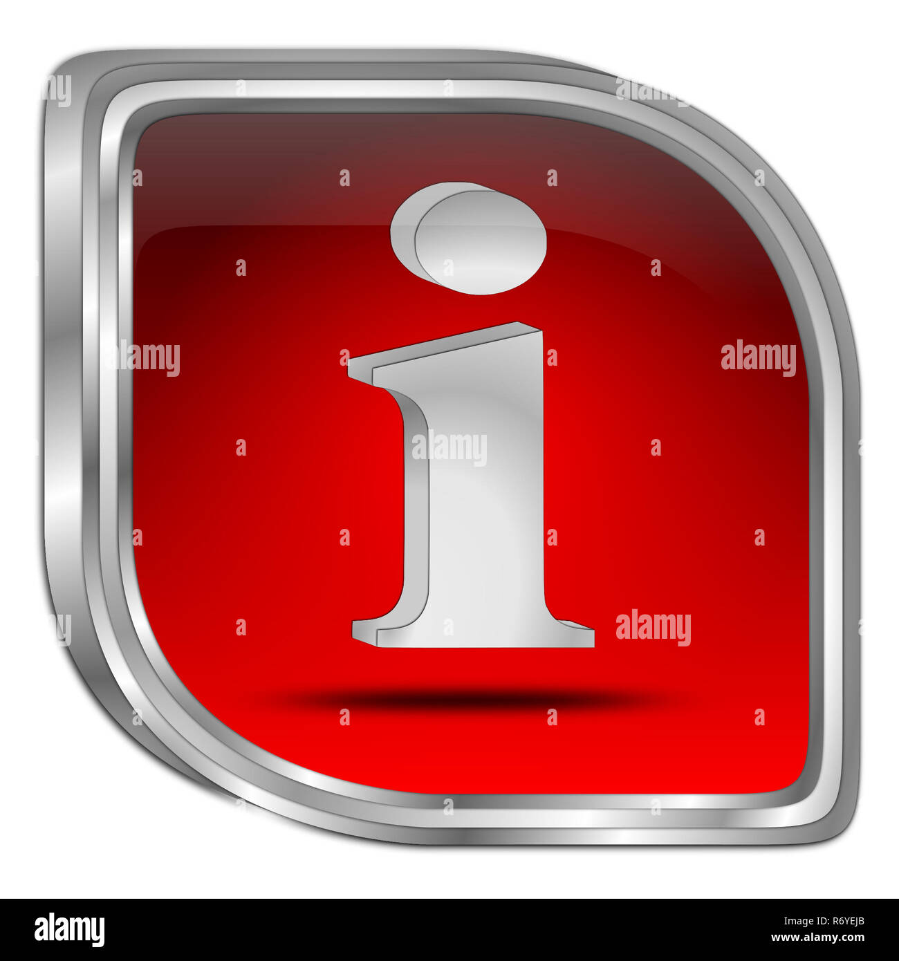 red Information Button - 3D illustration Stock Photo - Alamy