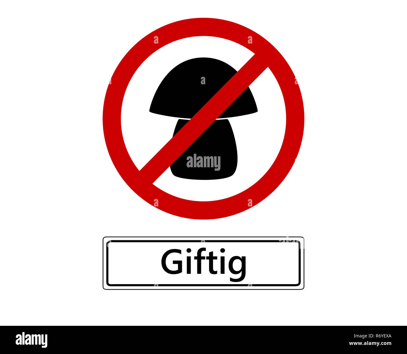 Toadstool sign Cut Out Stock Images & Pictures - Alamy