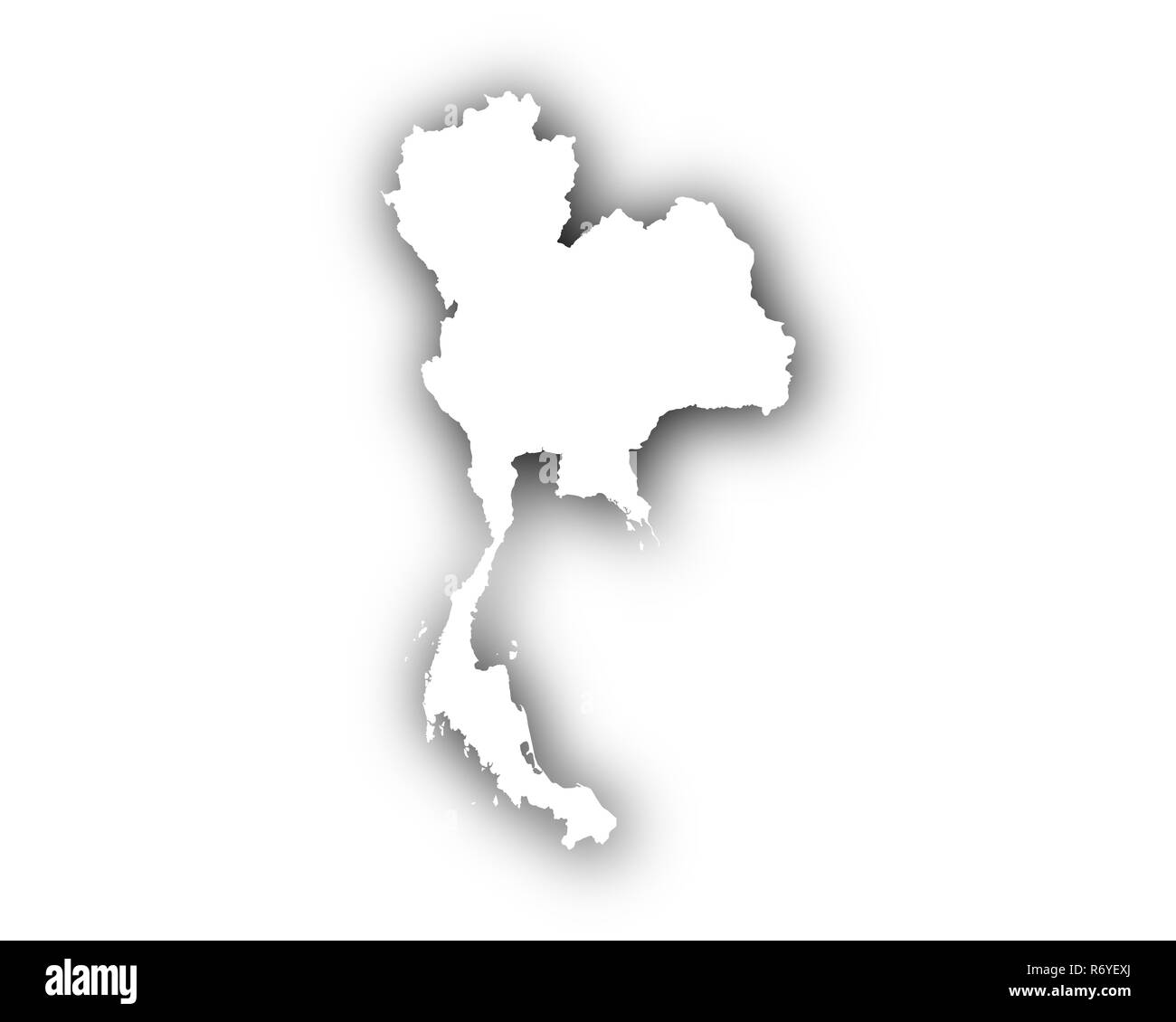 Thailand map black Black and White Stock Photos & Images - Alamy