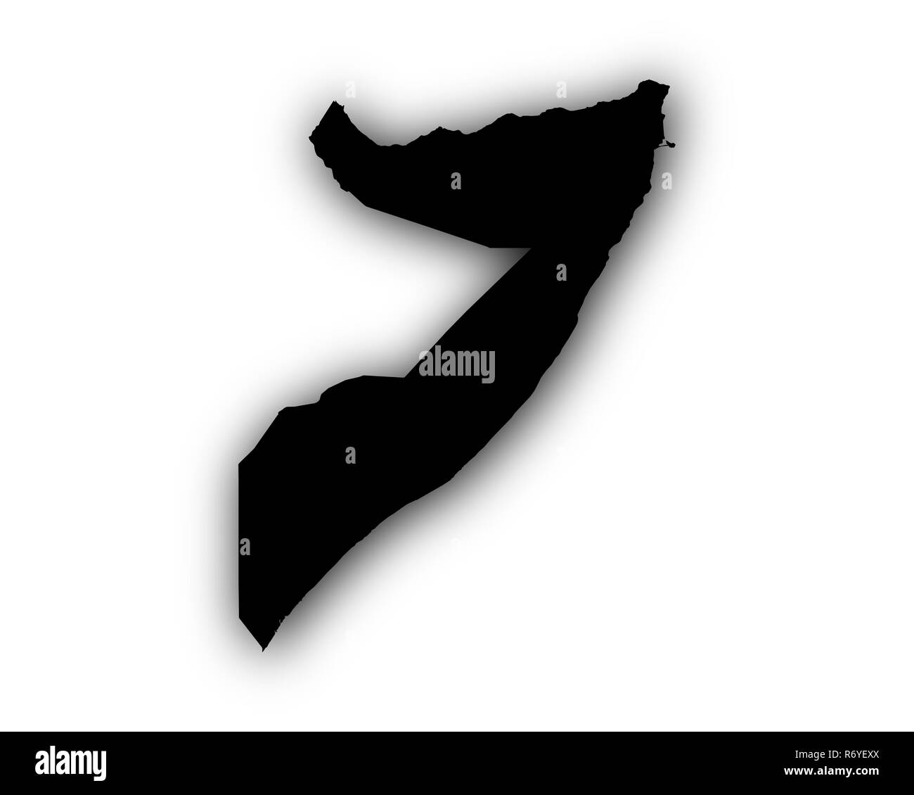 Somalia white map hi-res stock photography and images - Alamy