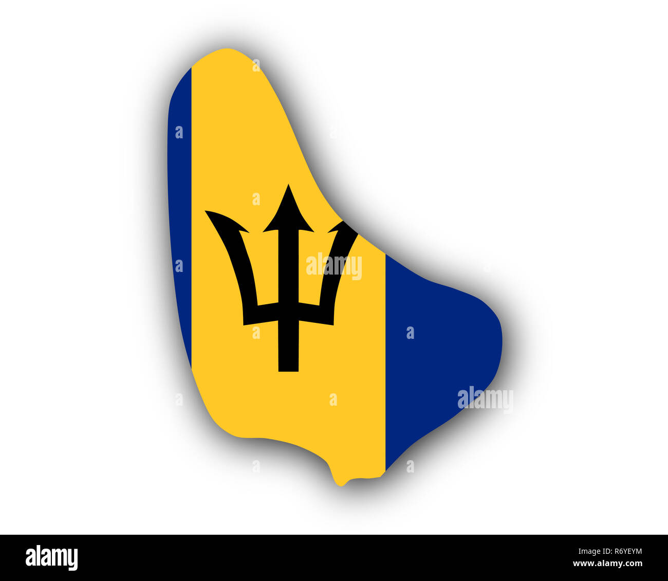 Map of barbados flag hi-res stock photography and images - Alamy