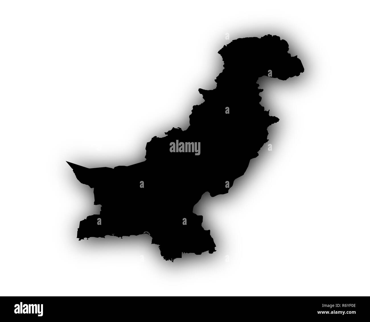 Pakistan map Black and White Stock Photos & Images - Alamy