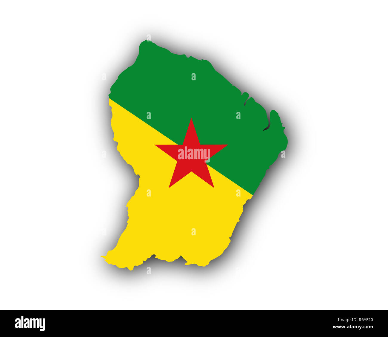 Guyana colors map hi-res stock photography and images - Alamy