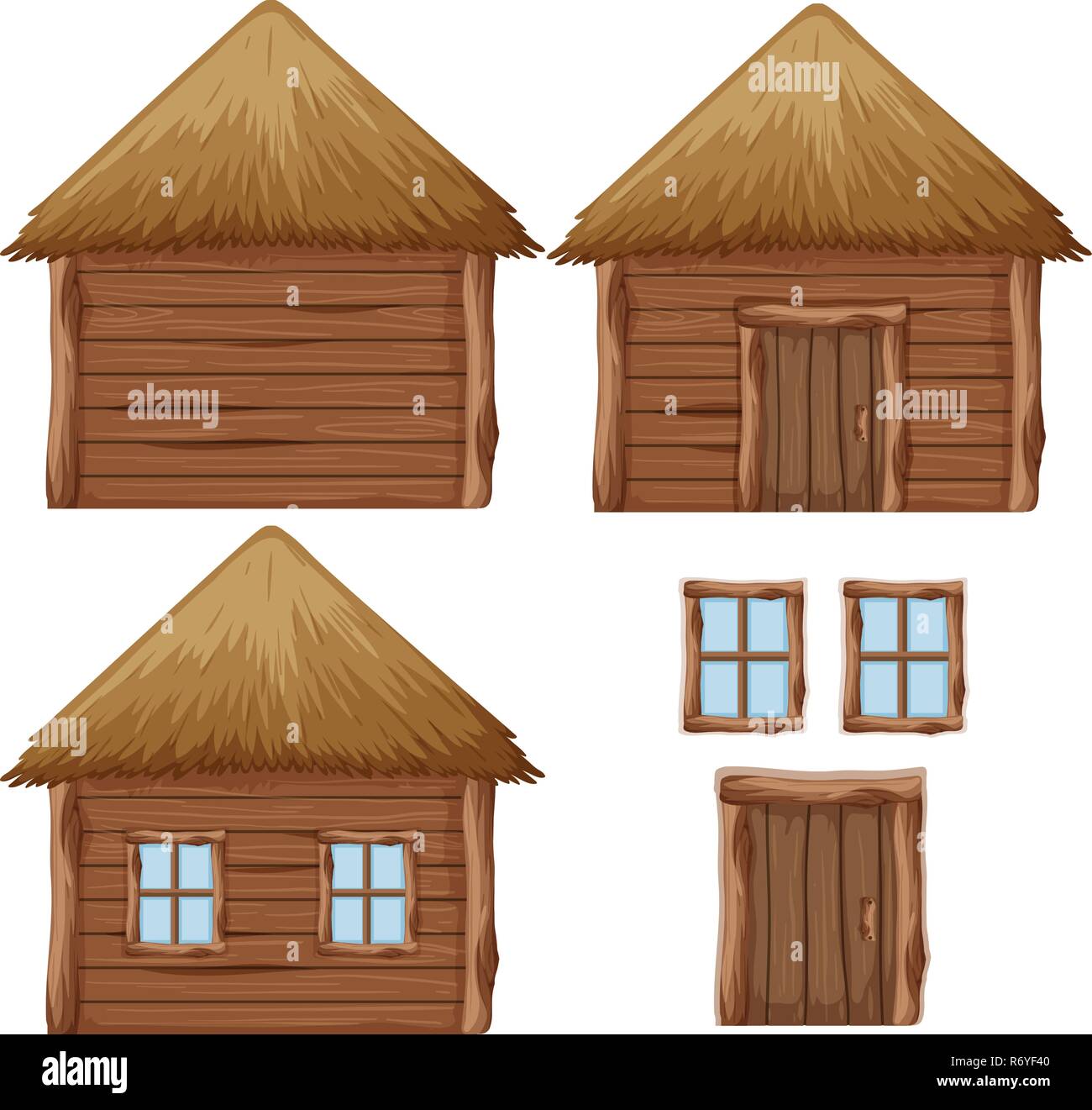 Set of hay house illustration Stock Vector Image & Art - Alamy