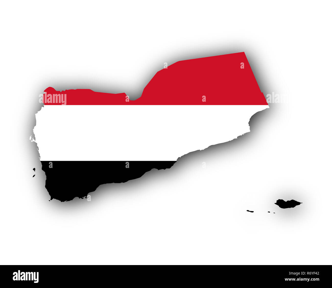 map and flag of yemen Stock Photo - Alamy
