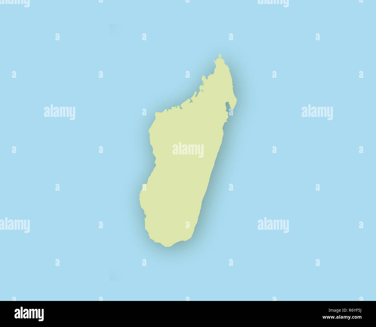 map of madagascar with shadow Stock Photo - Alamy