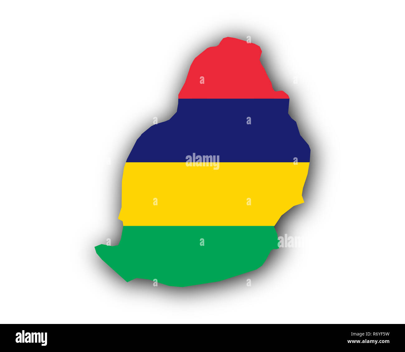 Mauritius national colors Cut Out Stock Images & Pictures - Alamy