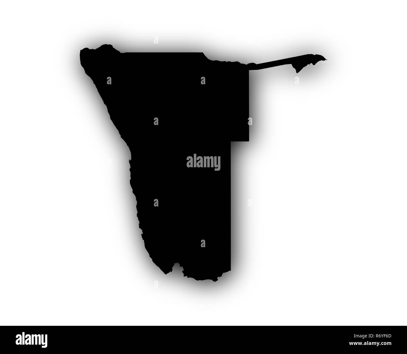 Namibia map Black and White Stock Photos & Images - Alamy