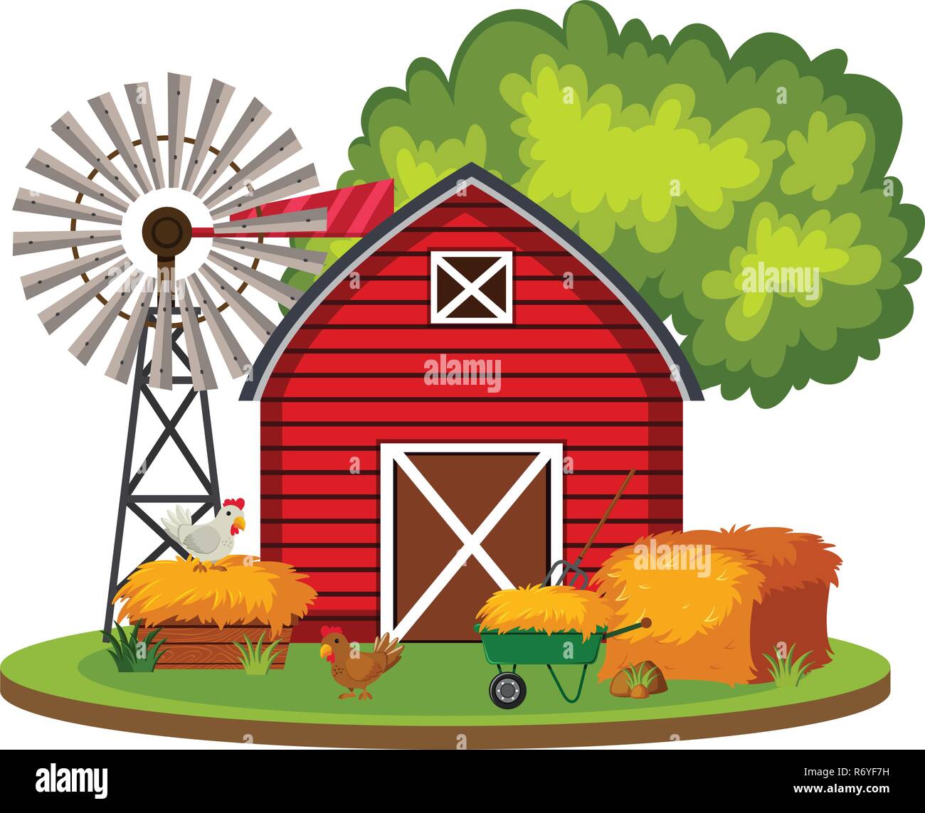 Farm Landscape Clip Art
