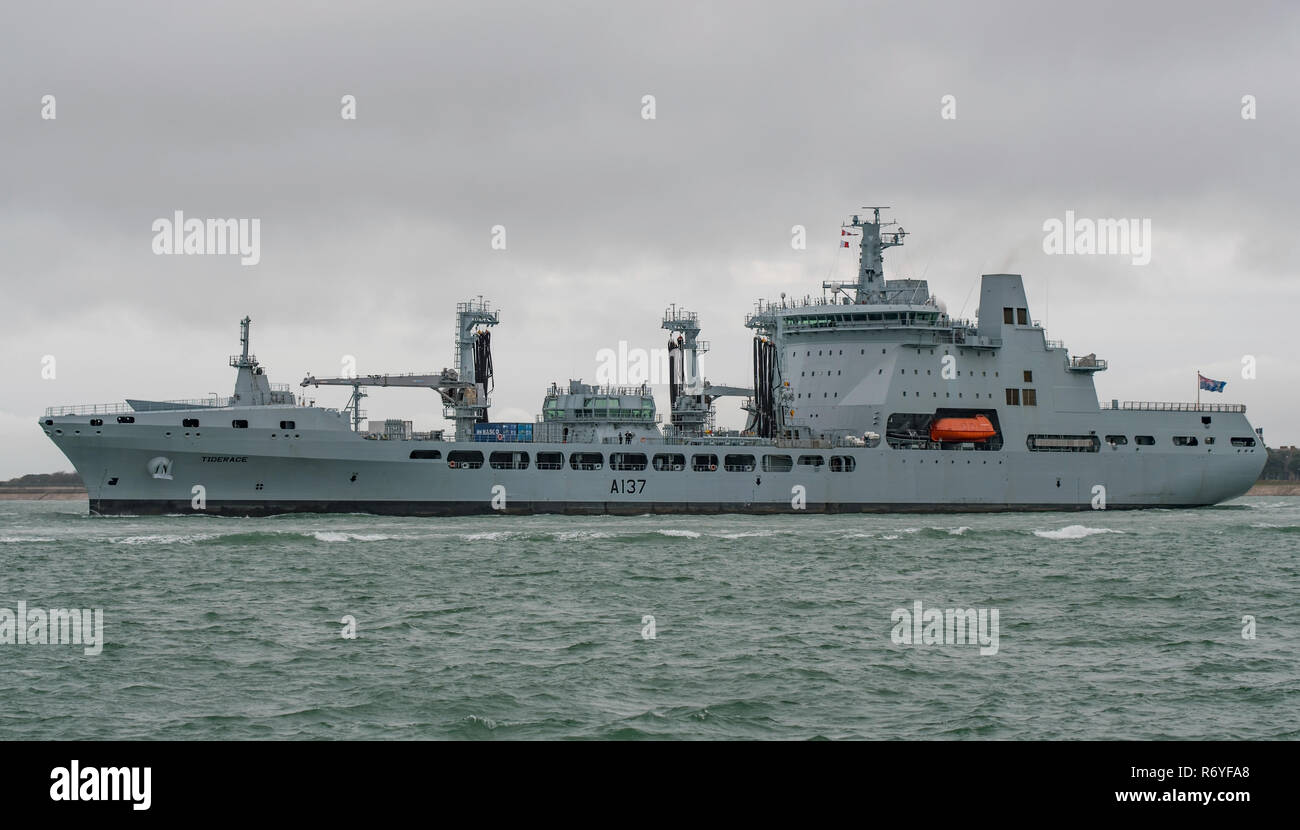 The new Royal Fleet Auxiliary (Tide Class) replenishment tanker, RFA ...