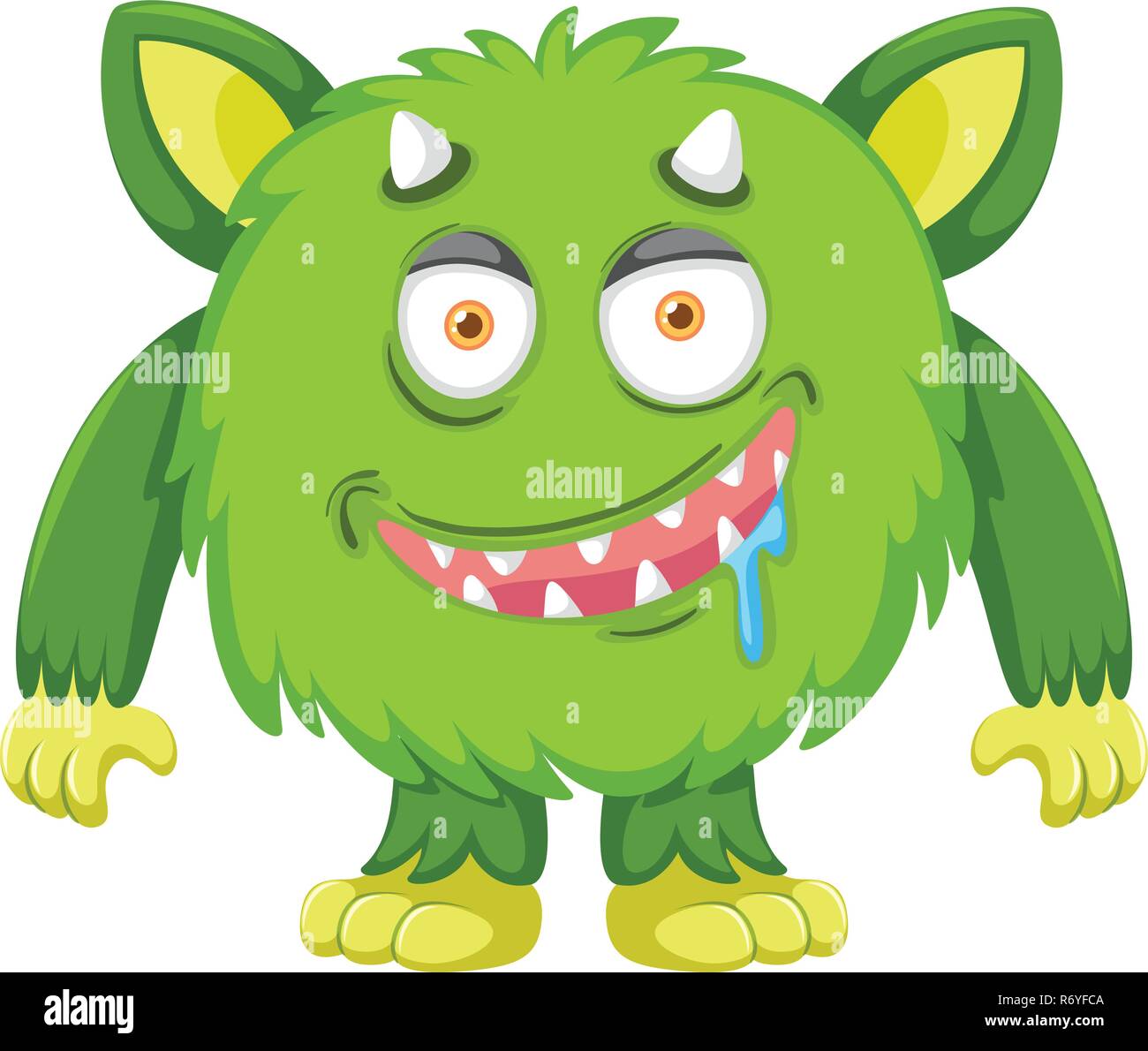A green monster character illustration Stock Vector Image & Art - Alamy