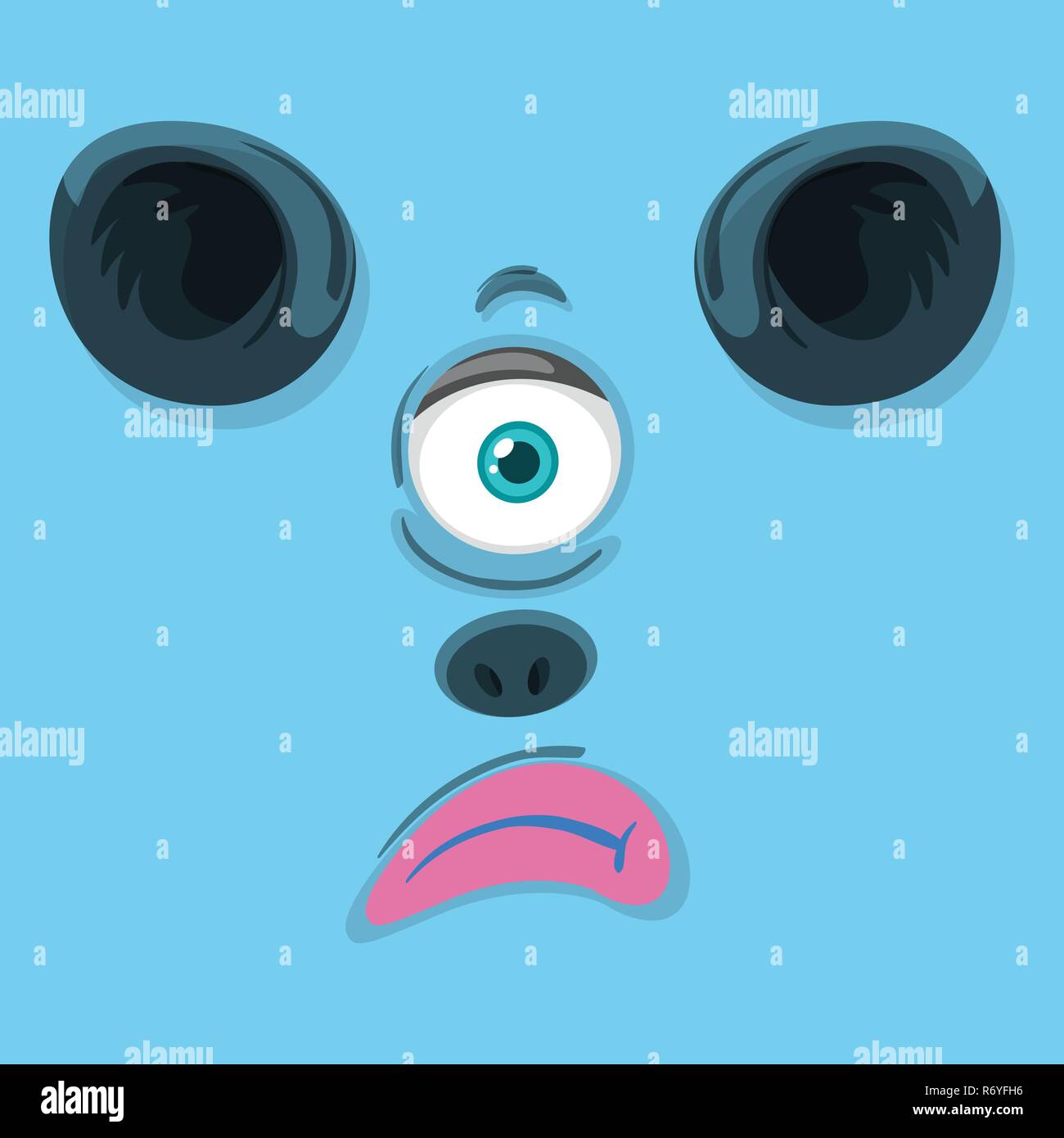 One eye monster vector vectors Stock Vector Images - Alamy
