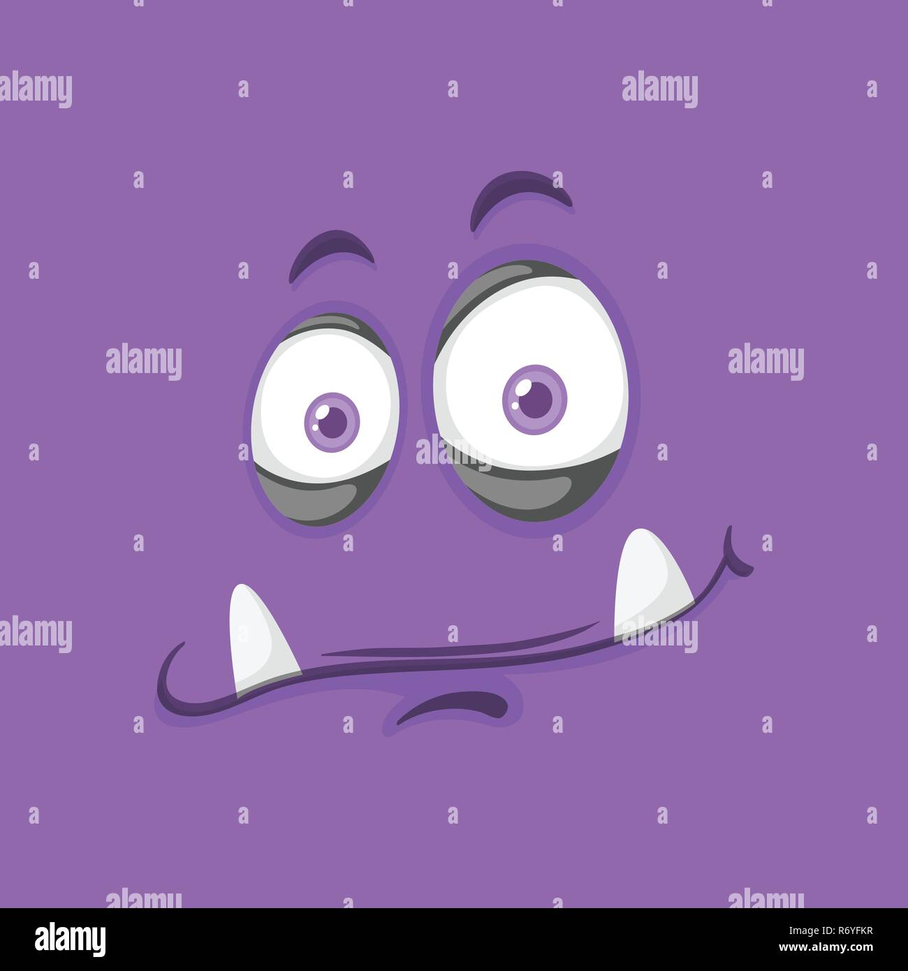 A purple monster face illustration Stock Vector Image & Art - Alamy