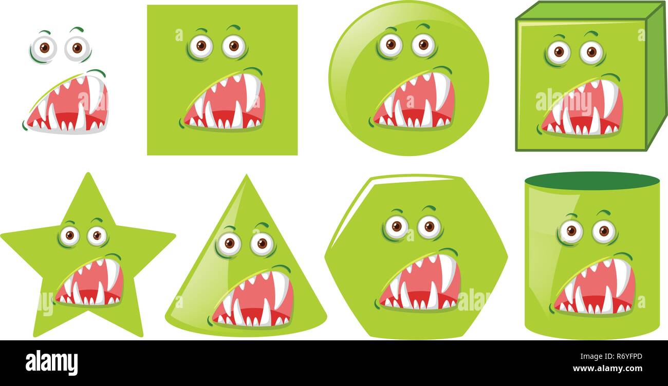 Face shapes illustration hi-res stock photography and images - Alamy