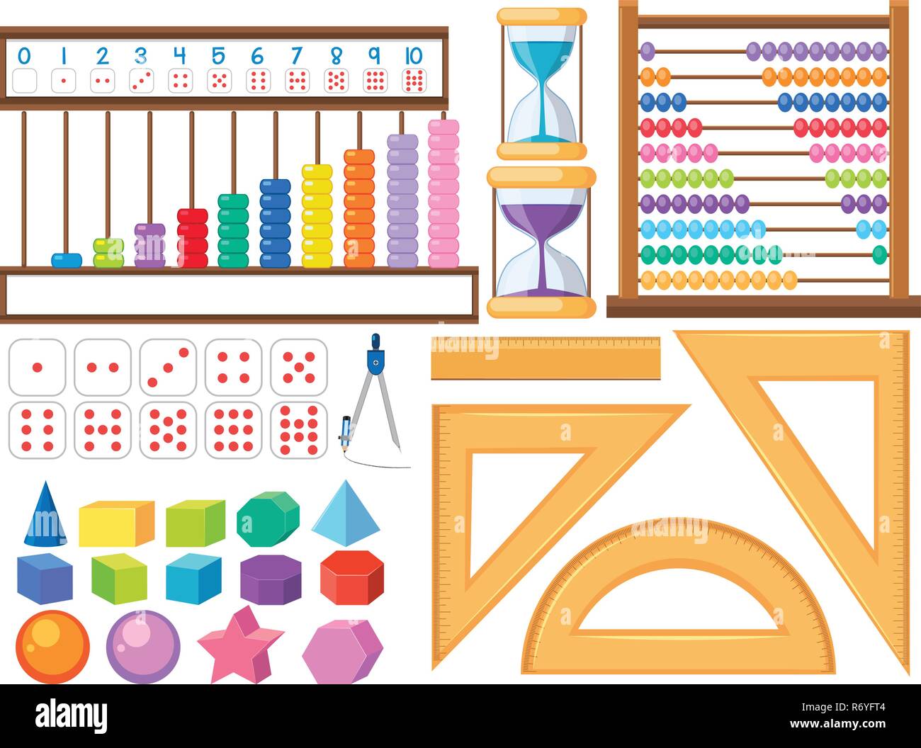 Set of math object illustration Stock Vector Image & Art - Alamy