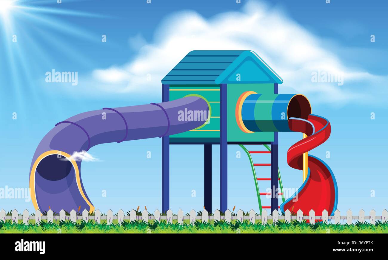 Tube slide playground Stock Vector Images - Alamy
