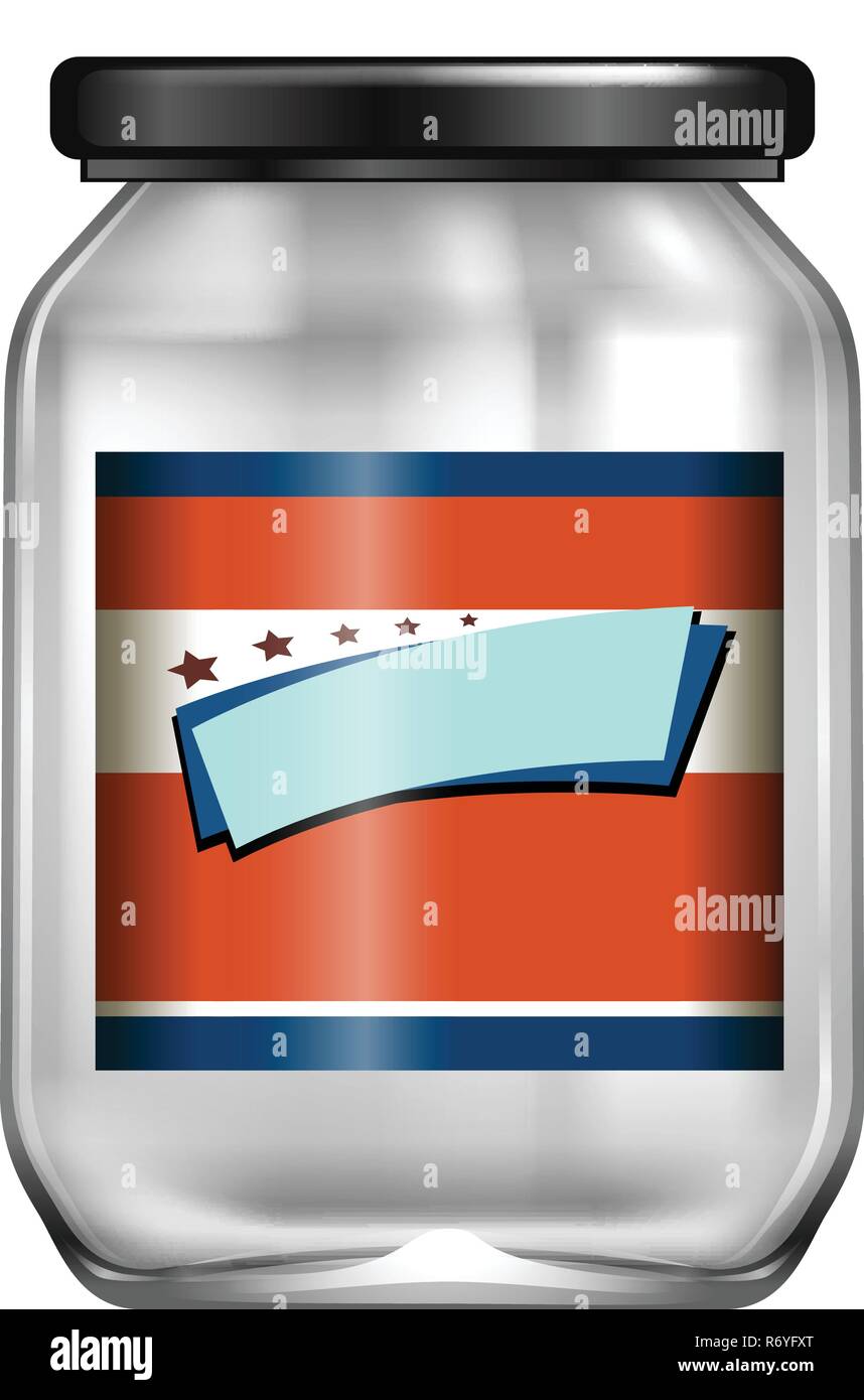 An empty jar with label illustration Stock Vector Image & Art - Alamy
