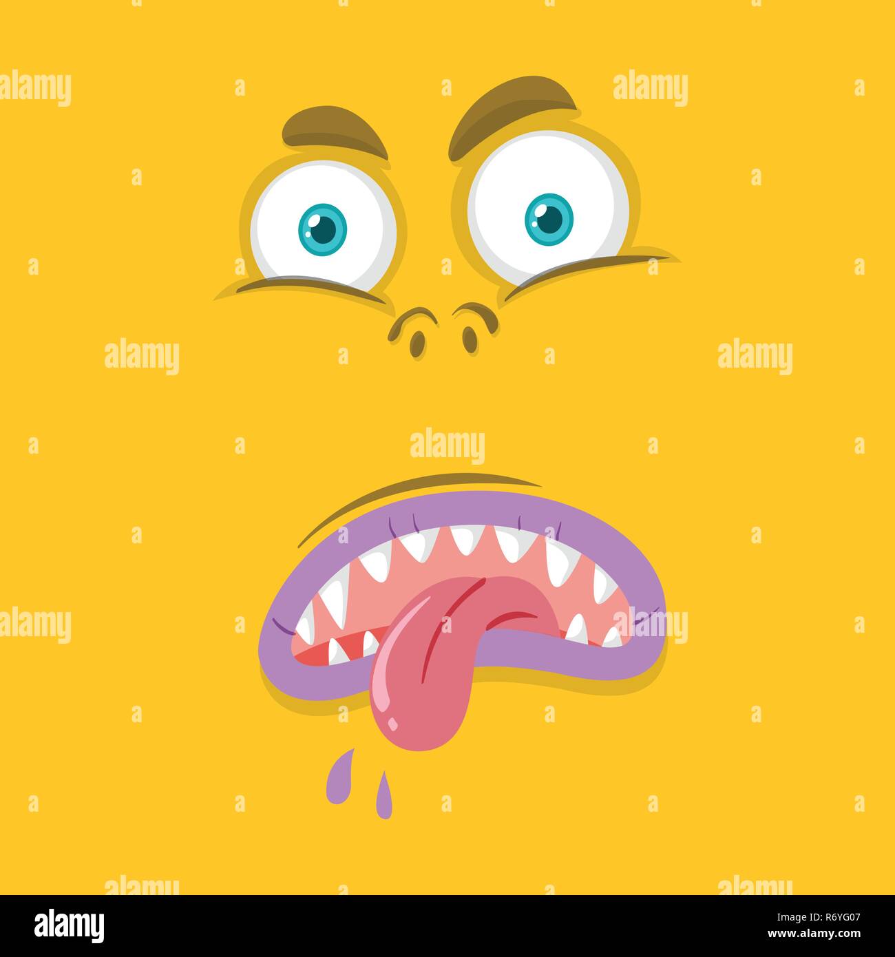 Scary facial expression Stock Vector Images - Alamy