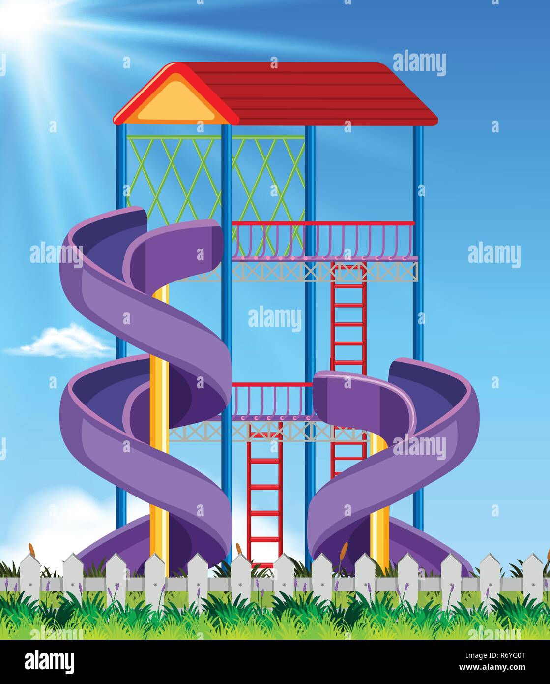 Cartoon Spiral Slide