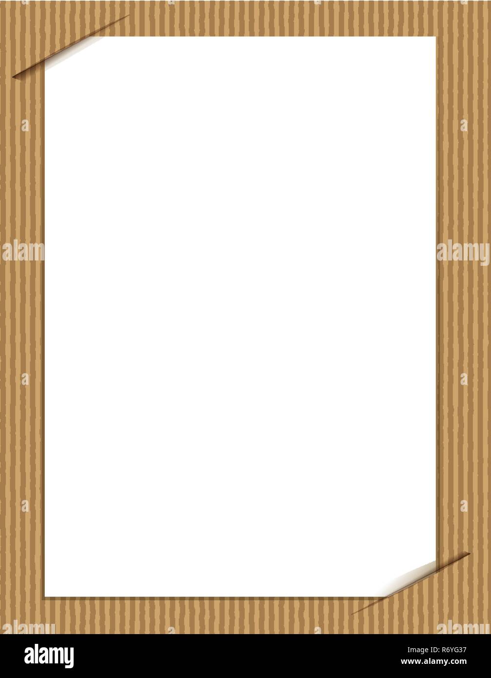 Corrugated paper box frame illustration Stock Vector Image & Art - Alamy