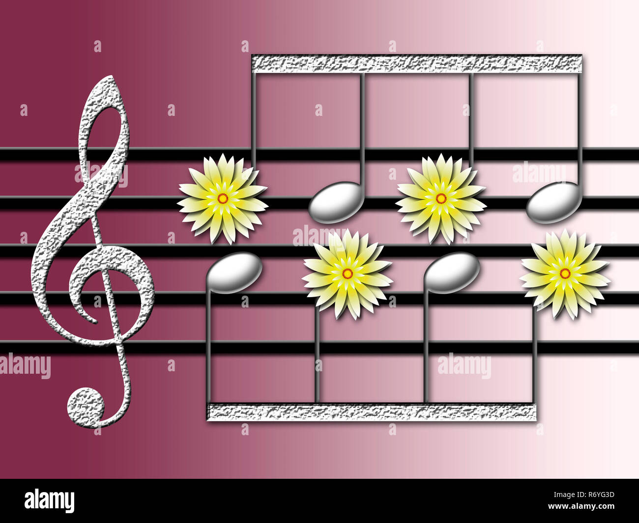 Five pale yellow flowers hi-res stock photography and images - Alamy