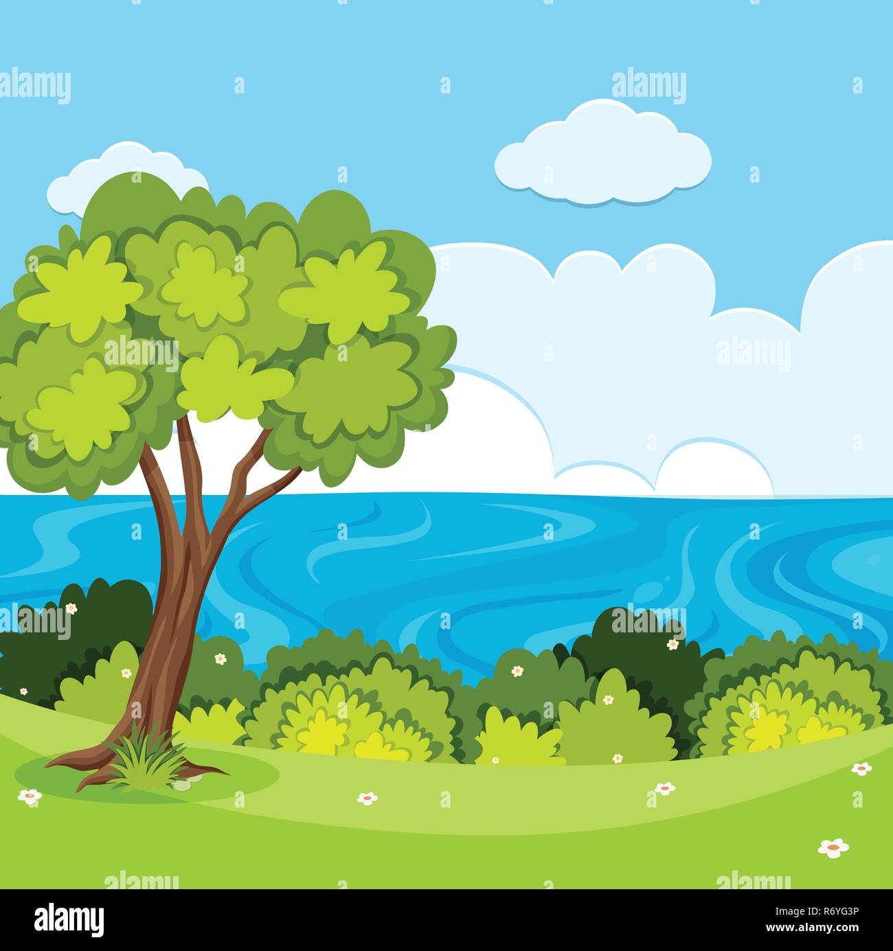 A nature view landscape illustration Stock Vector Image & Art - Alamy