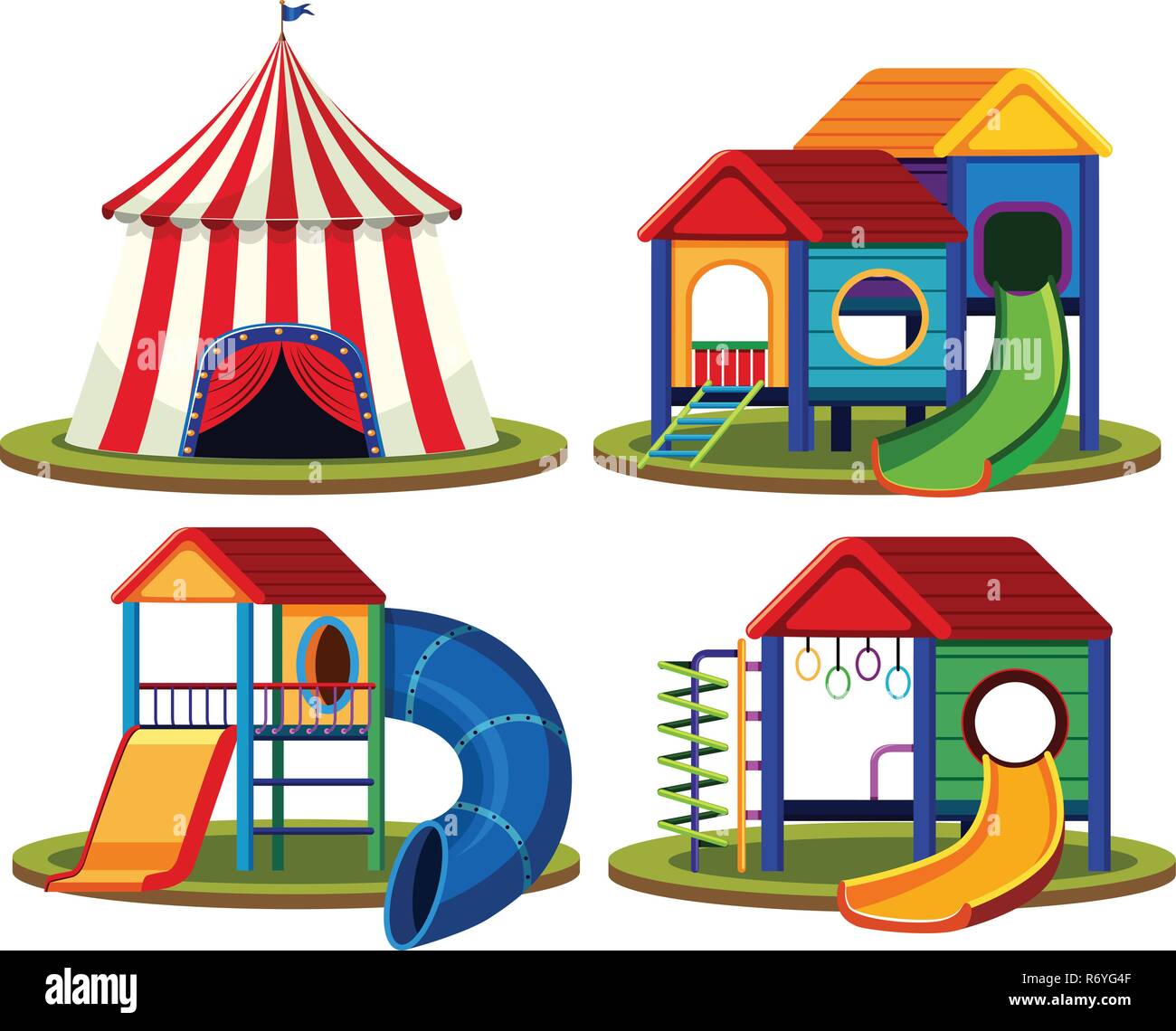 Set of isolated playhouse illustration Stock Vector Image & Art - Alamy