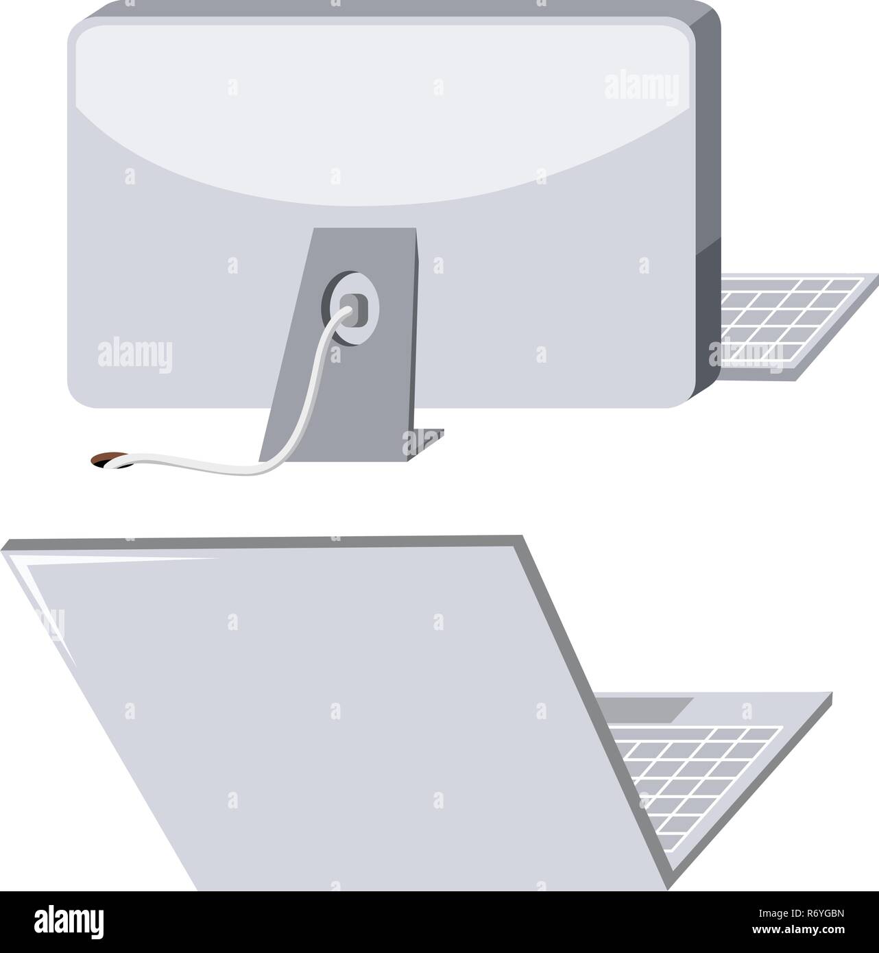 Set of computer white background illustration Stock Vector Image & Art ...