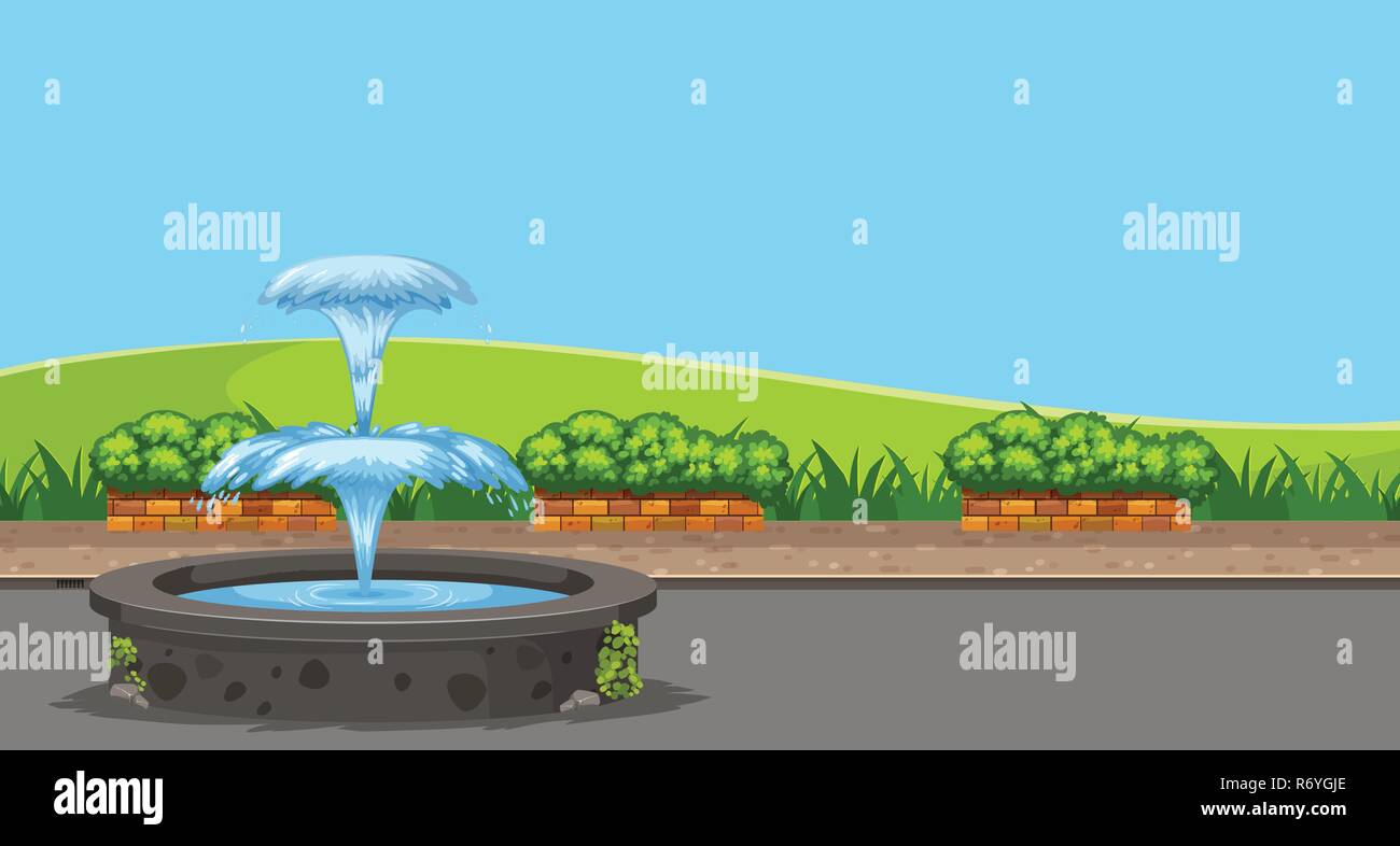 Beautiful outdoor landscape background illustration Stock Vector Image ...