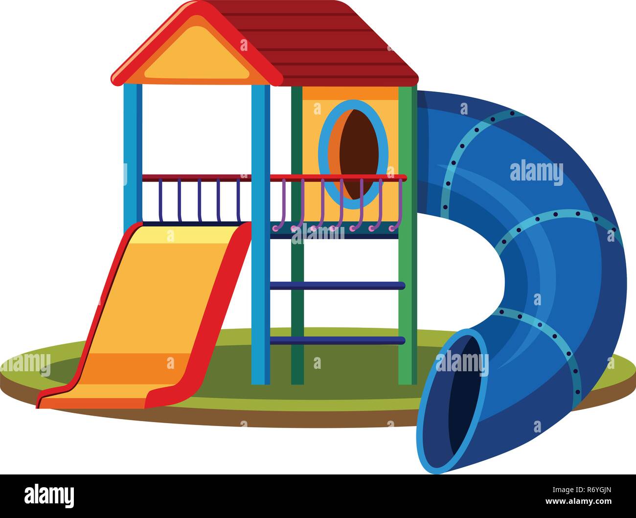 Isolated playground house on white background illustration Stock Vector ...