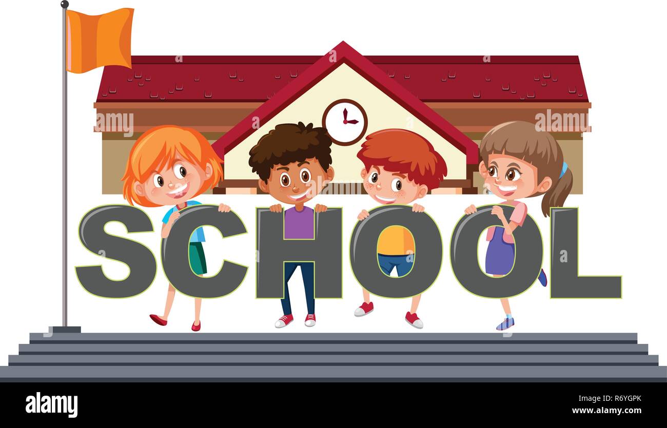 Cute school boy holding Stock Vector Images - Alamy