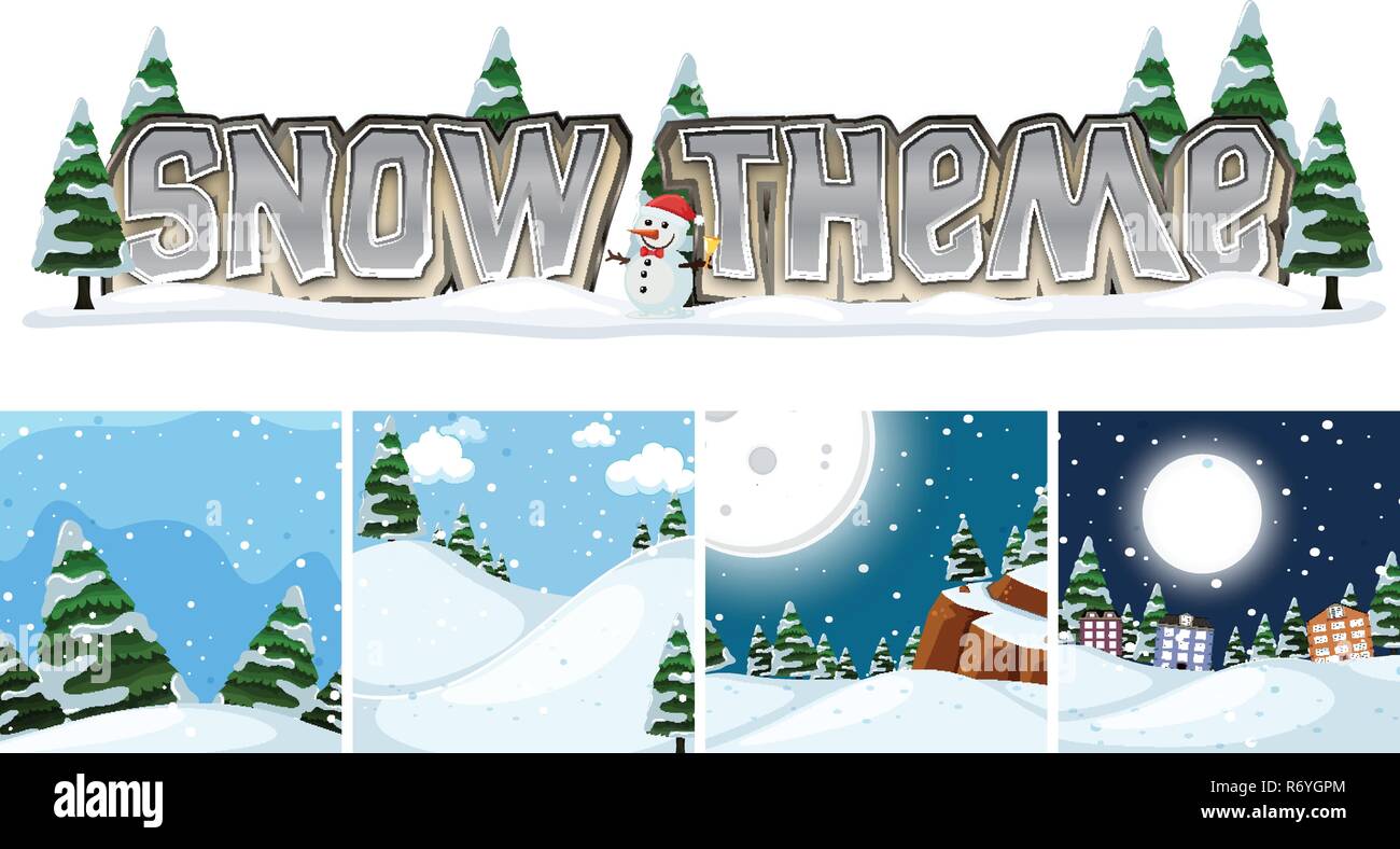 Winter theme image Stock Vector Images - Alamy