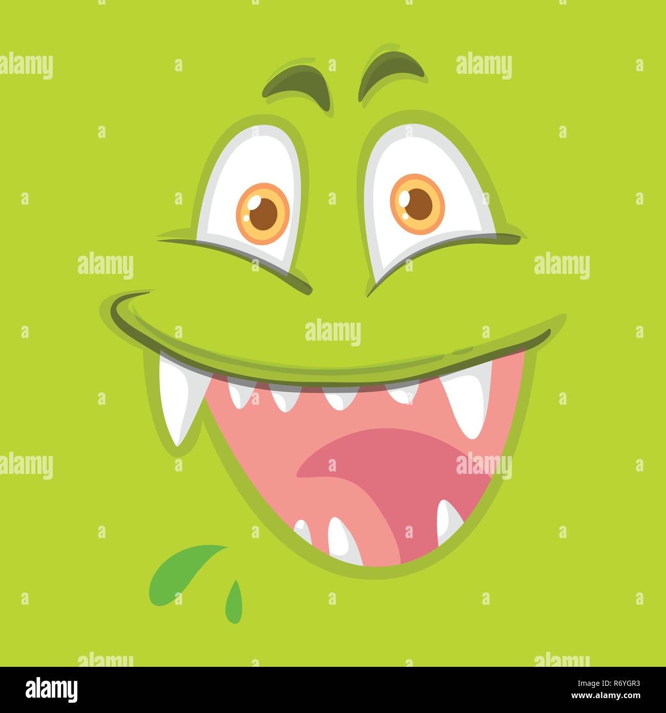 A happy monster face illustration Stock Vector Image & Art - Alamy