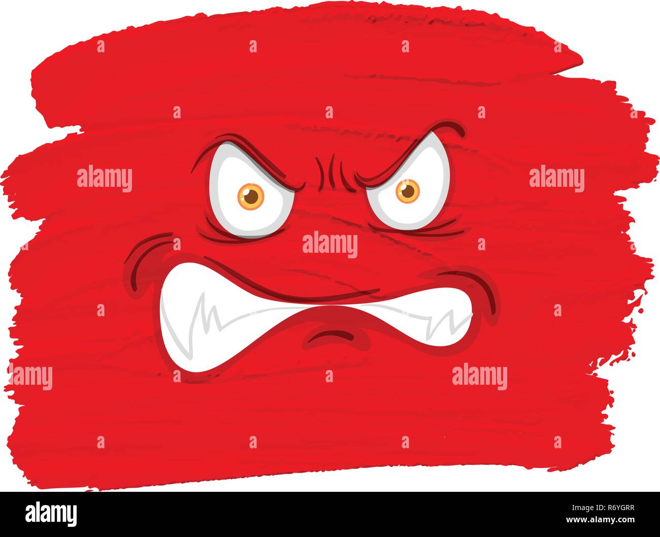 Red angry monster face illustration Stock Vector Image & Art - Alamy