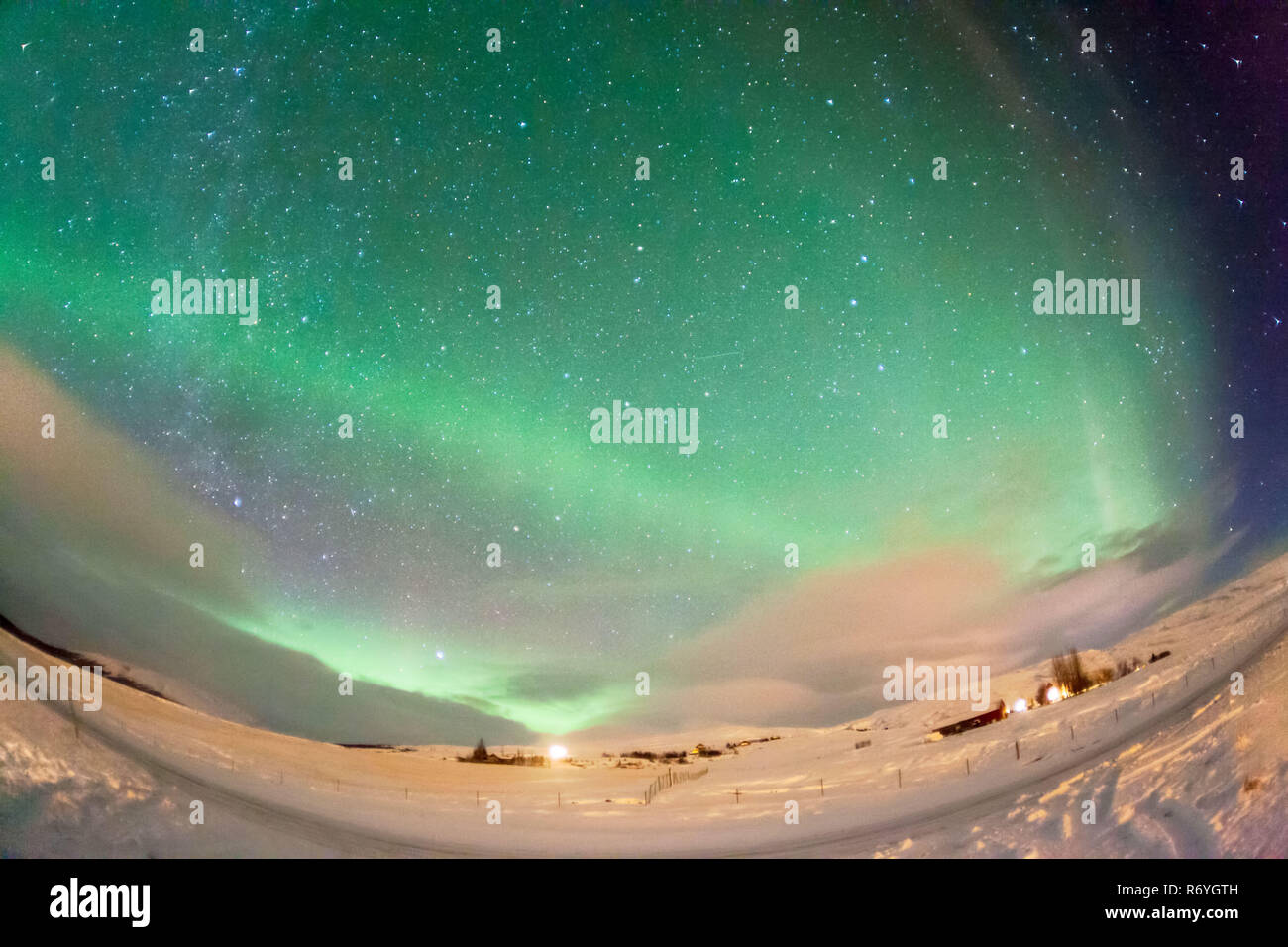 Aurora Borealis or better known as the The Northern Light in Golden ...